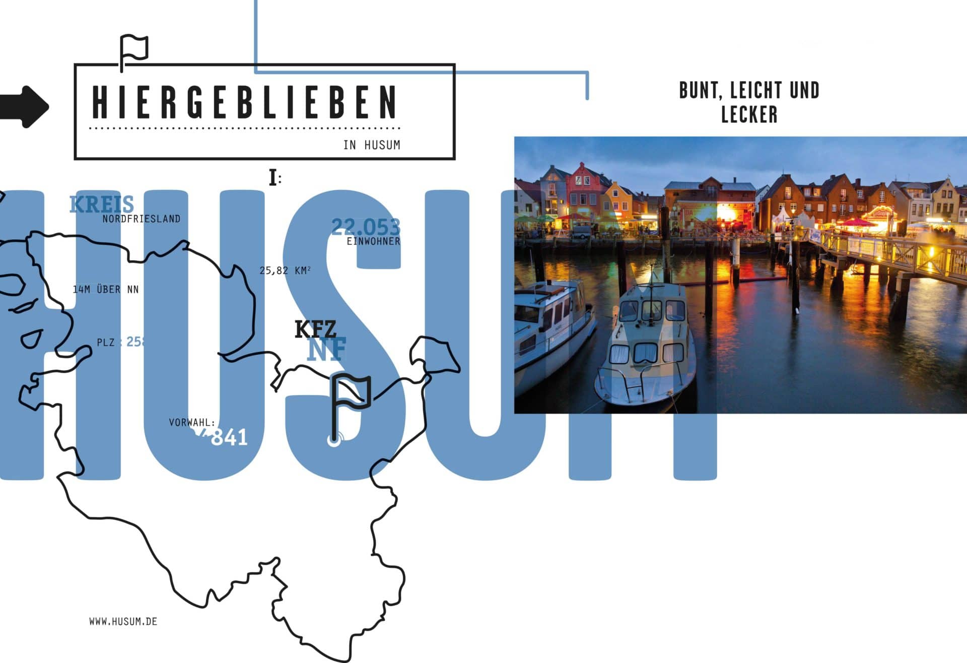 Die Stadt Husum an der Westküste Schleswig-Holsteins